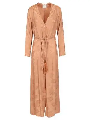 FORTE_FORTE Bouquet Jacquard Belted Dress - Beige