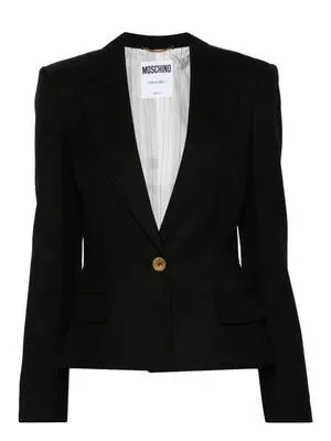 MOSCHINO Moschino Single-Breasted Buttoned Blazer