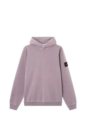 Stone Island Logo-patch Hoodie - Purple-gray