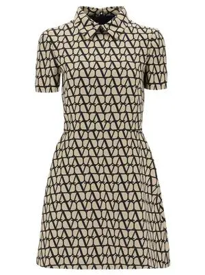 Valentino Garavani Vlogo Signature Short-sleeve Dress - Nude