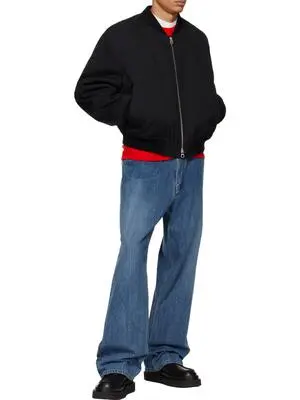 JIL SANDER Padded Bomber Jacket - Black