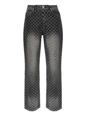 MISBHV Monogram Check Jeans - Black