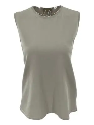 Max Mara Sleeveless Crewneck Top - Gray