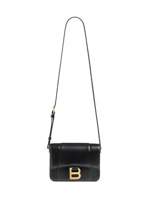 Balenciaga Hourglass Small Flap Bag - Black