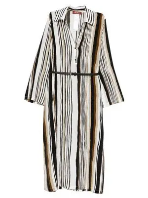 MAX MARA Max Mara Long Sleeve Printed Shirt Dress
