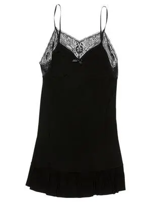 Acne Studios Lace Trim Mini Dress - Black