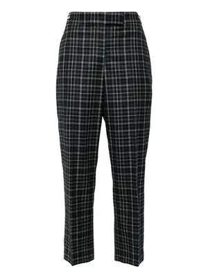 Thom Browne Plaid Check Tailored Trousers - Black