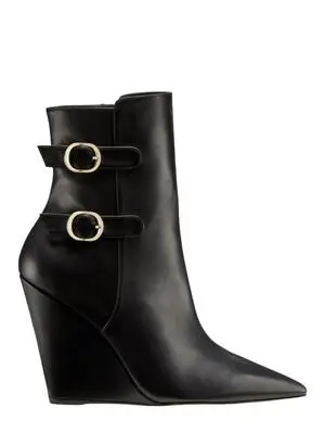 STUART WEITZMAN Pointed Toe Wedge Boots - Black