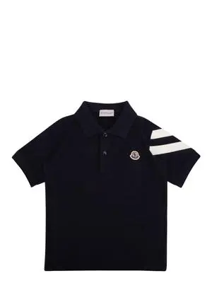 Moncler Logo Patch Polo Shirt - Midnight Blue