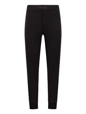 Moncler Logo Patch Straight Leg Trousers - Black