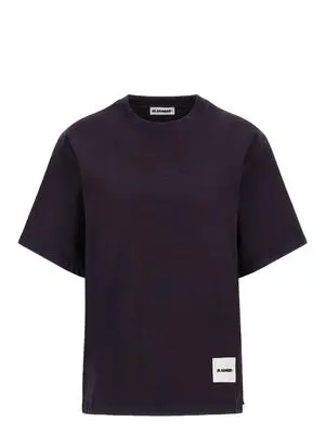 JIL SANDER Logo Patch Crewneck T-shirt - Black