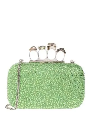 Alexander McQueen Skull Knuckle Box Clutch - Green