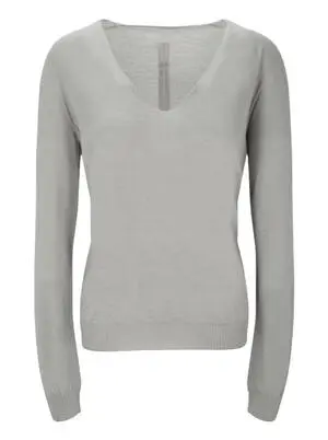 Rick Owens V-neck Knitted Jumper - Gray