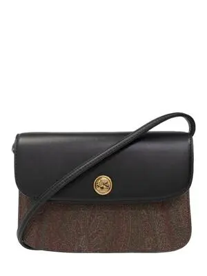 Etro Essential Jacquard Foldover Top Crossbody Bag - Black