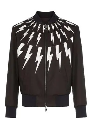 Neil Barrett Long-sleeved Zipper Casual Jacket - Black