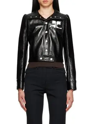 COURREGES Courrèges Re-edition Cropped Jacket - Black