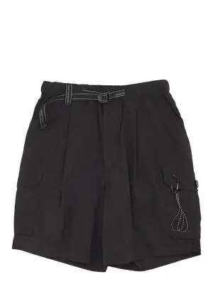AND WANDER Oversized Cargo Shorts With Belted Waist - Black