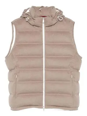 Brunello Cucinelli Hooded Padded Vest - Nude