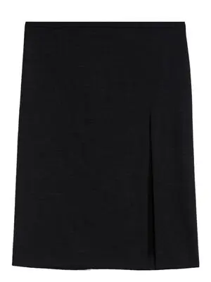 Philosophy Di Lorenzo Serafini Mid-waist Skirt With Front Slits - Black