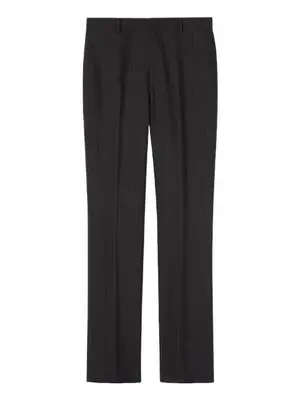 Gucci Pinstripe Wool Jacquard Tailored Pants - Black