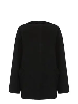 MAISON MARGIELA Boatneck Oversized Sweatshirt - Black