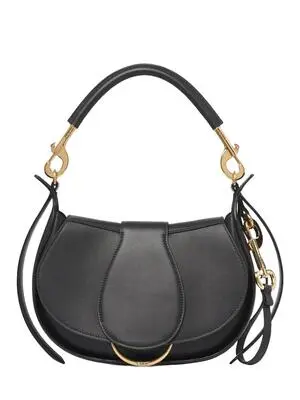 Chloé Chloe Foldover Top Shoulder Bag With Logo Detail Black