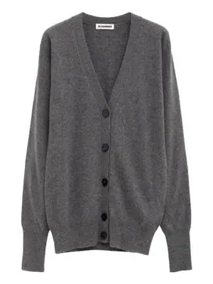JIL SANDER Button-down Cashmere Cardigan - Black