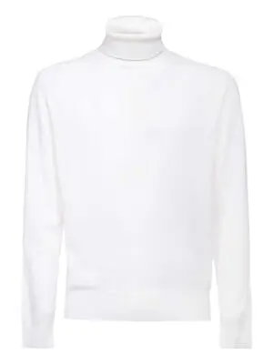 Zegna High-neck Long-sleeved Sweater - White