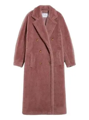 Max Mara Max Mara Double-Breasted Fleece Coat Pink