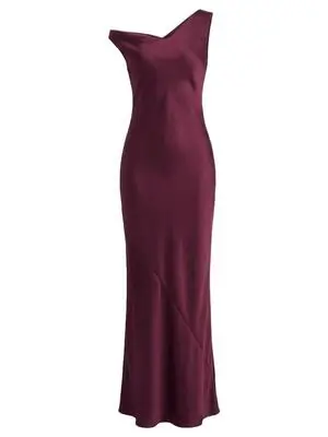 Norma Kamali Norma Kamali Maria One-Shoulder Gown Plum