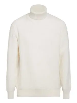 Zegna Logo Turtleneck Sweater - White