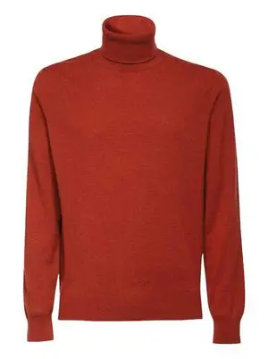 Zegna High-neck Long-sleeve Sweater - Red