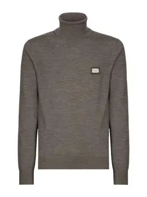 DOLCE & GABBANA Dolce & Gabbana Logo Engraved Roll-Neck Jumper