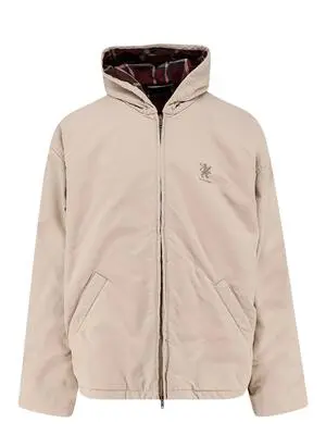 Balenciaga Zip-up Hooded Jacket - Nude