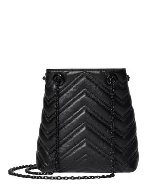 Gucci Gg Marmont Nano Bucket Bag - Black