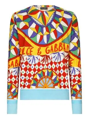 Dolce & Gabbana Dolce Gabbana Geometric-printed Crewneck T-shirt - Multicolor