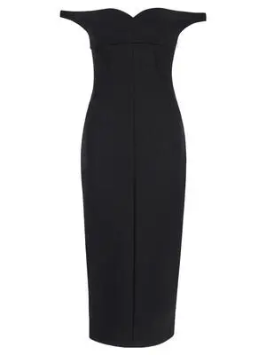 Philosophy Di Lorenzo Serafini Off-shoulder Midi Dress - Black