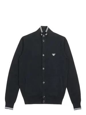 Emporio Armani Logo Baseball Jacket - Black