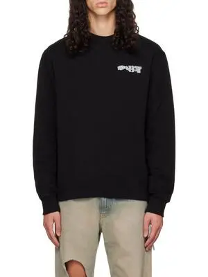 Off-White Carlos Logo Slim Sweatshirt - Black