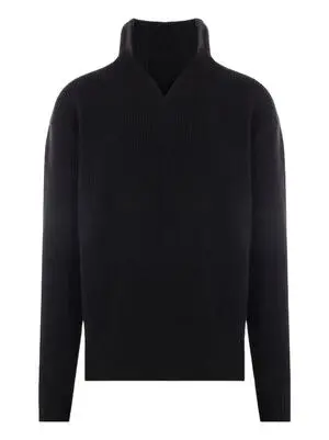 Rick Owens High-neck Wool Jumper - Black