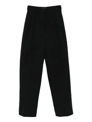 THE FRANKIE SHOP Doyer Pleated Wide-leg Trousers - Black