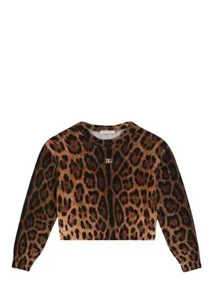 DOLCE & GABBANA Dolce & Gabbana Leopard-Print Crew-Neck Pullover