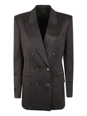 TOM FORD Double Breasted Blazer - Black