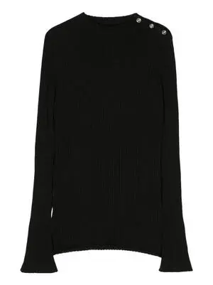 Versace Ribbed-knit Wool Jumper - Black