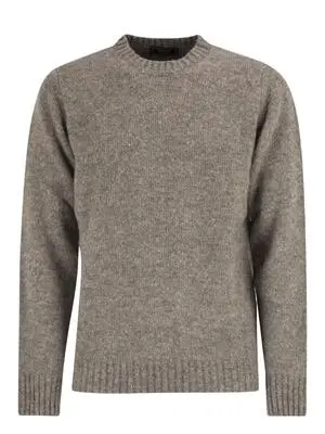 Peserico Ribbed Knitwear Long Sleeve Pullover - Gray