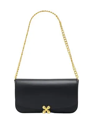 Alexander McQueen Skull Flower Chain Shoulder Bag - Black