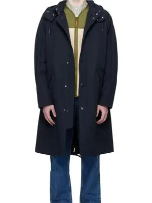 A.p.c. Long Sleeve Hooded Parka - Black