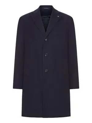 Tagliatore Long-sleeved Coat - Blue