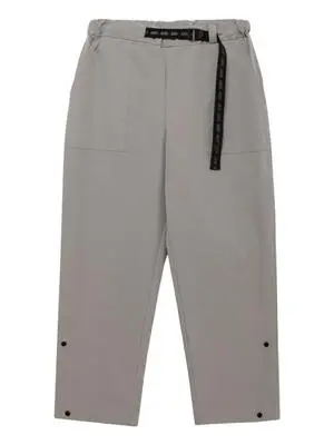 AUTRY Elastic Waist Logo Waistband Hiking Pants With Snap Hem - Grey