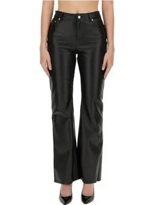 Moschino Printed Flared Casual Pants - Black